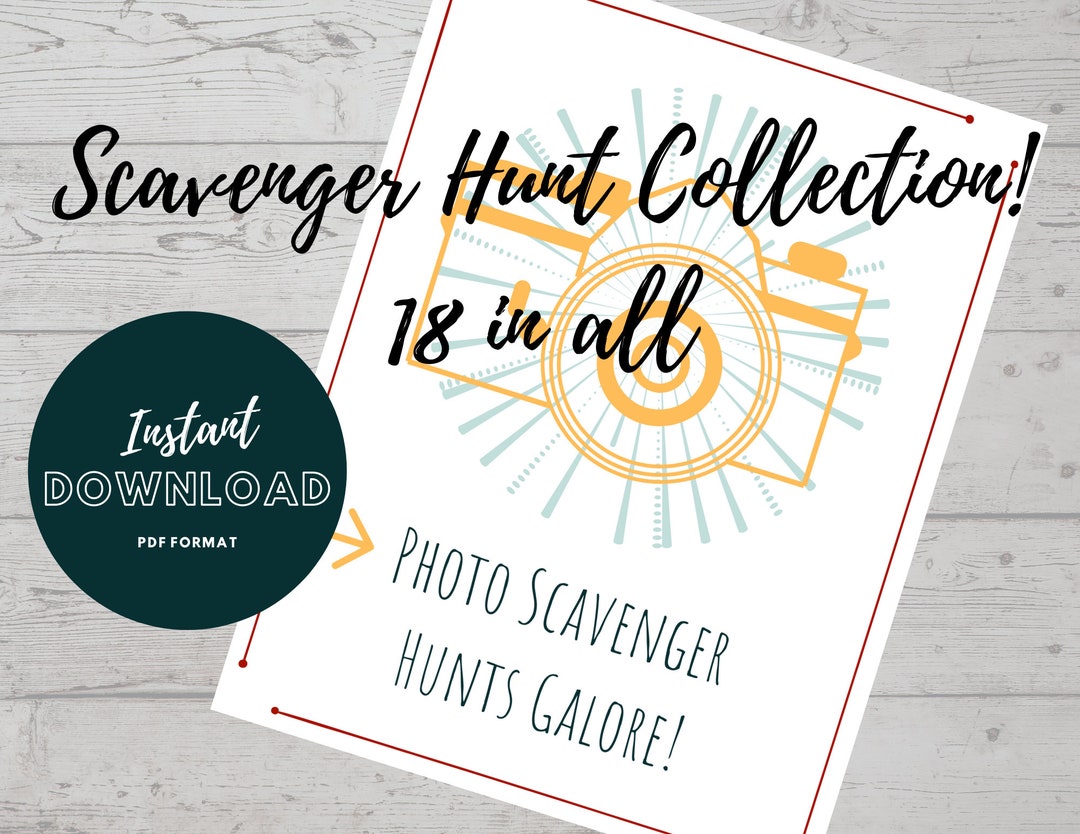 Big Pack of Scavenger Hunts, Scavenger Hunt Bundle, Photography ...