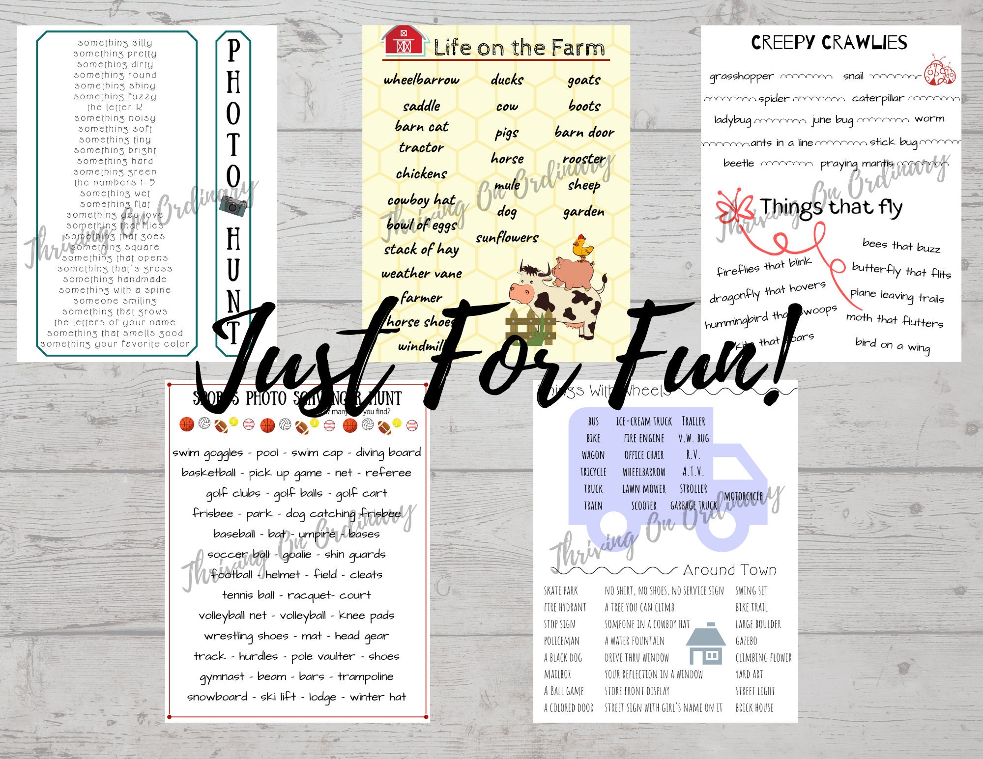 Big Pack of Scavenger Hunts, Scavenger Hunt Bundle, Photography ...