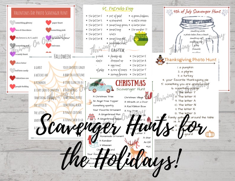 Big Pack of Scavenger Hunts Scavenger Hunt Bundle | Etsy