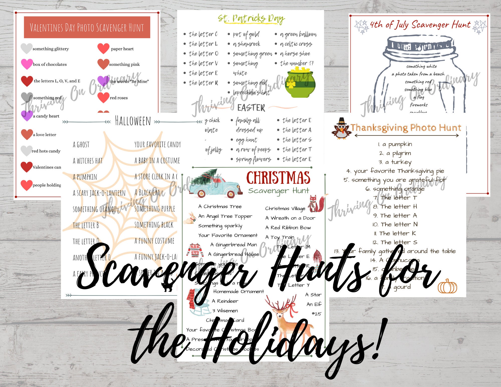 Big Pack of Scavenger Hunts, Scavenger Hunt Bundle, Photography ...