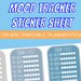 Daily Mood Tracker Sticker Sheet for Paper Planners Self Care - Etsy