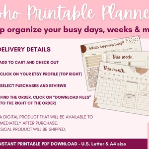 Monthly Weekly Daily Planner Printable Self-care Bingo Habit Tracker ...