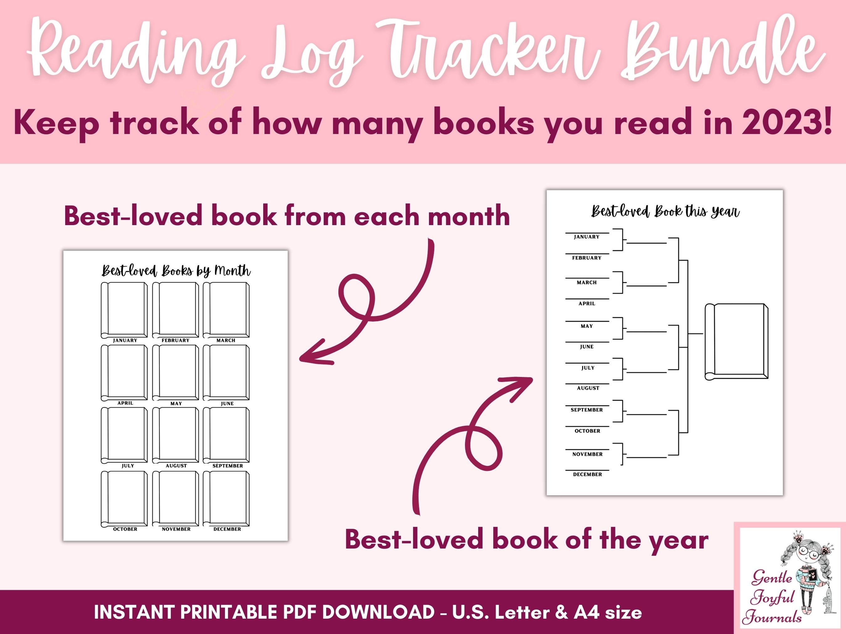 Book Lover's Reading Tracker Bundle Reading Log for Book Challenges ...