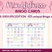 Mindful Moments Mindfulness Bingo Printable 60 Unique Bingo Cards LARGE ...