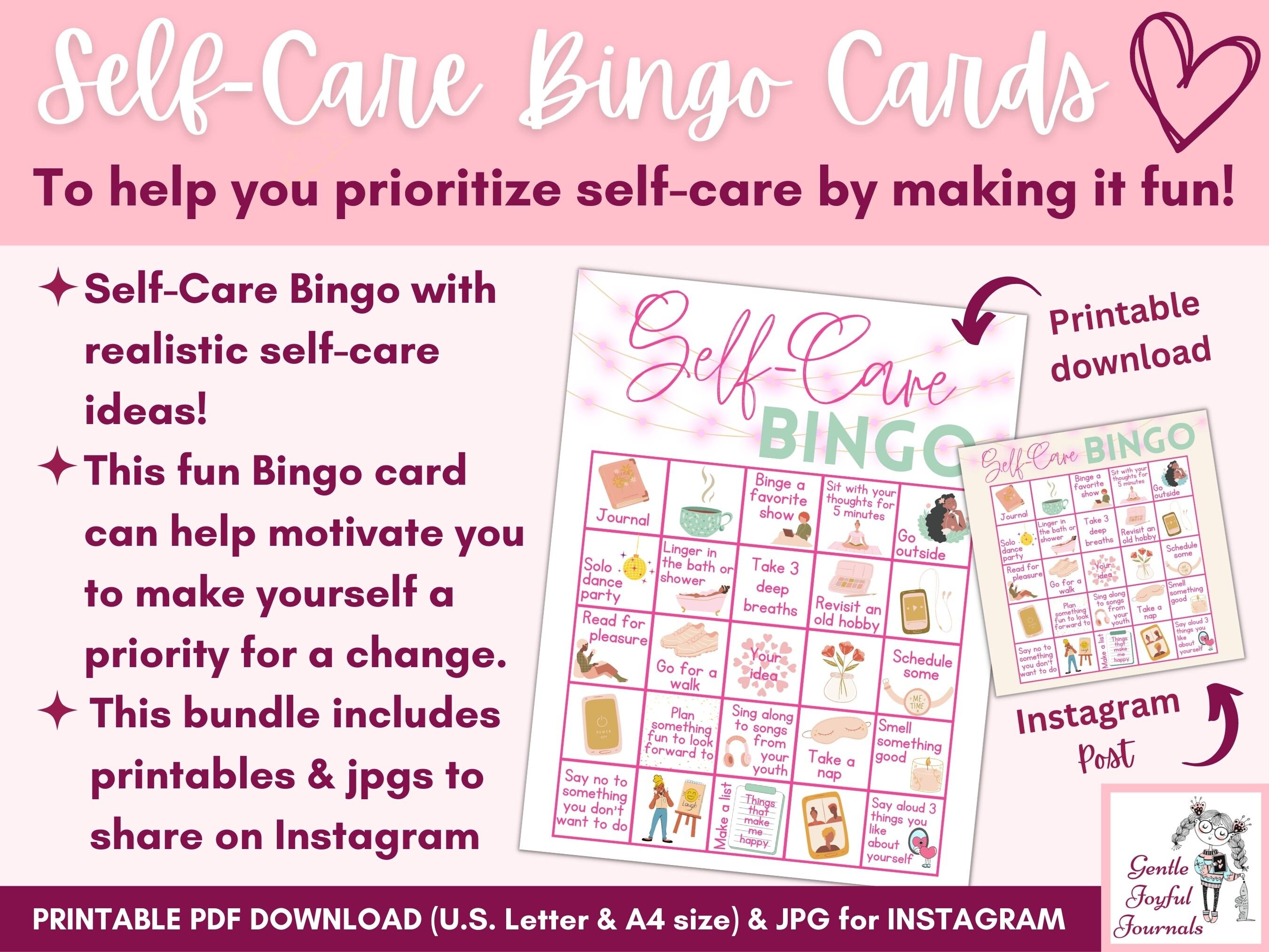 Self-care Bingo Printable PDF and Instagram Post to Share With Friends ...