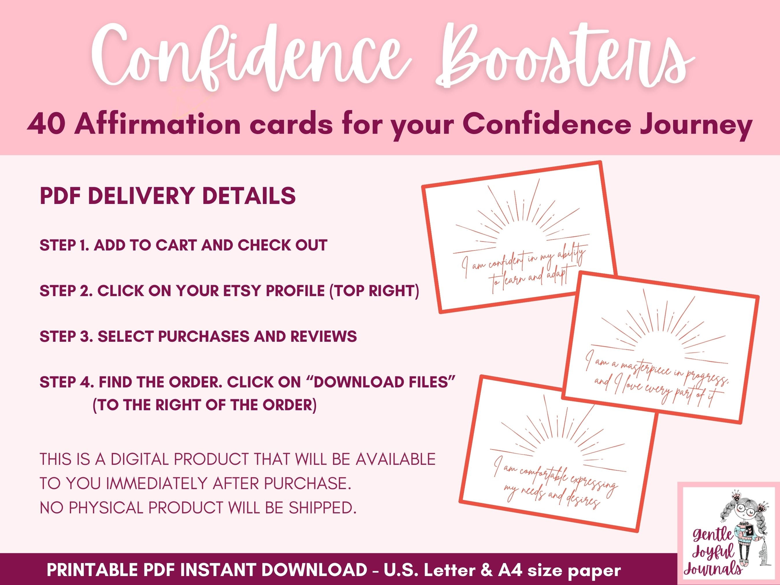 Affirmation Cards for Boosting Confidence and Self-esteem - Etsy