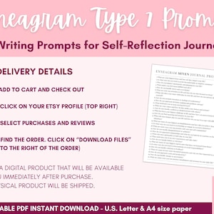 Enneagram Type 7 Journal Prompts Printable List Of 100 Prompts Designed