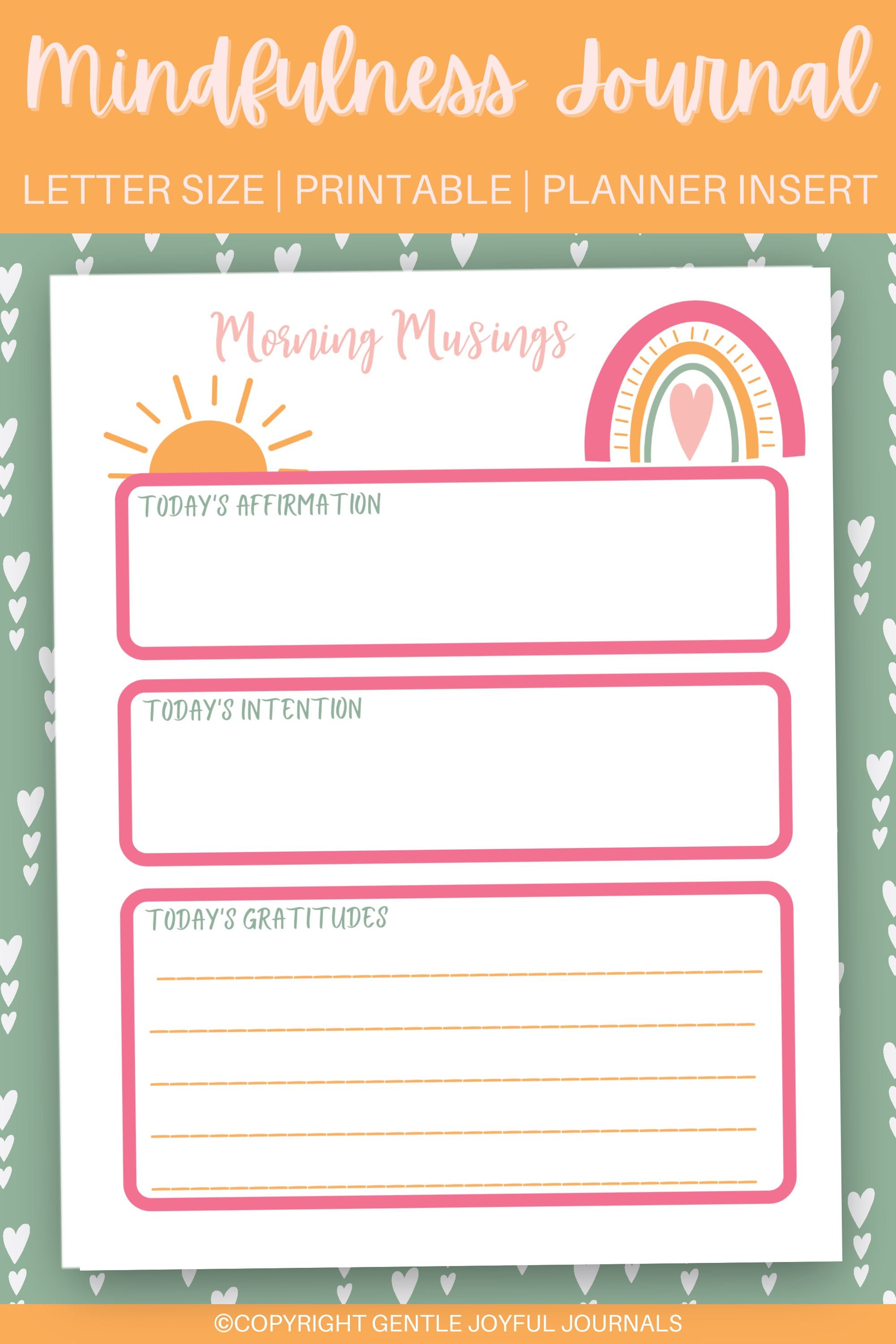 Mindfulness Journal Guided Bedside Journal for Morning and - Etsy