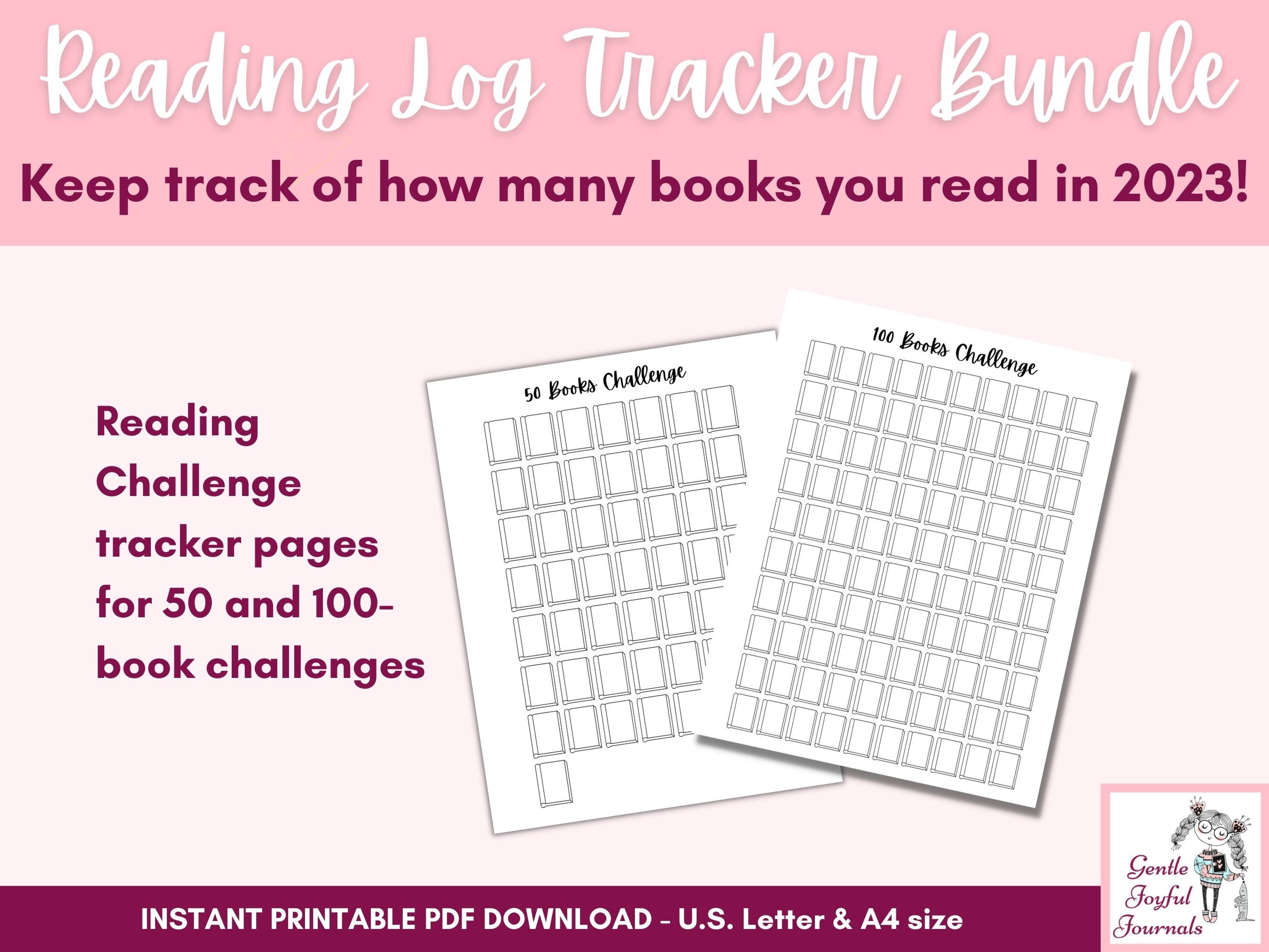 Book Lover's Reading Tracker Bundle Reading Log for Book Challenges ...