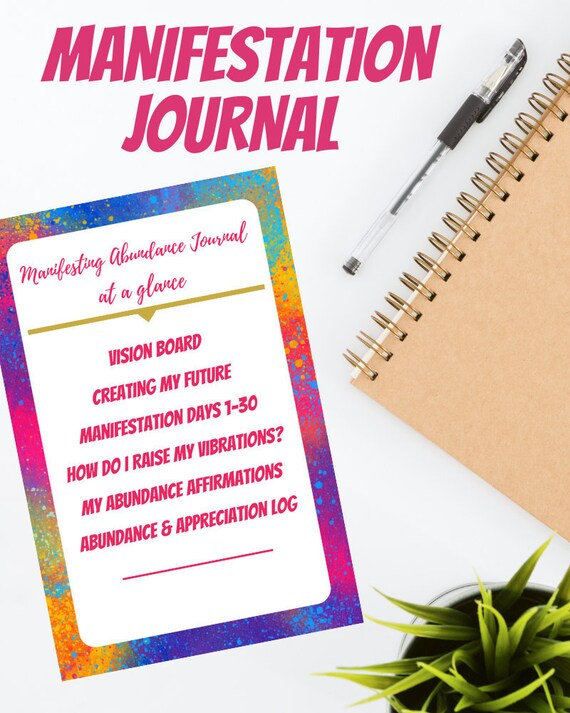 Law of Attraction 30 Day Manifesting Abundance Journal and - Etsy