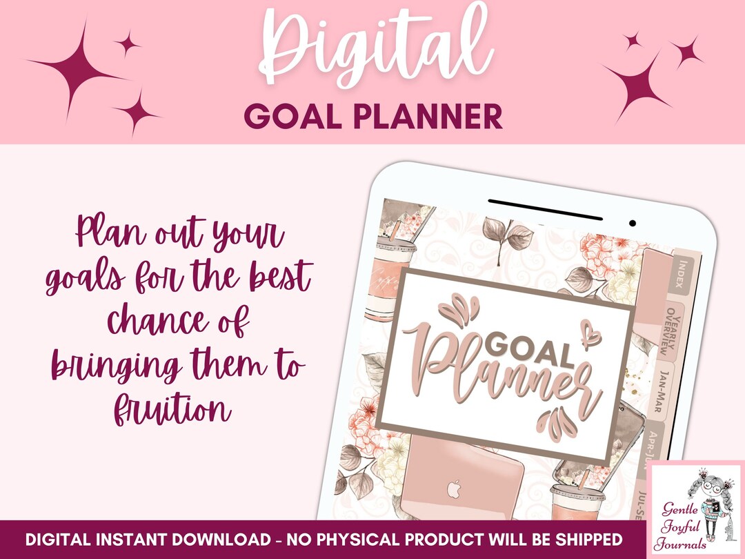 Goal Planner Digital Journal Goal Setting Goals Tracker to Use With ...