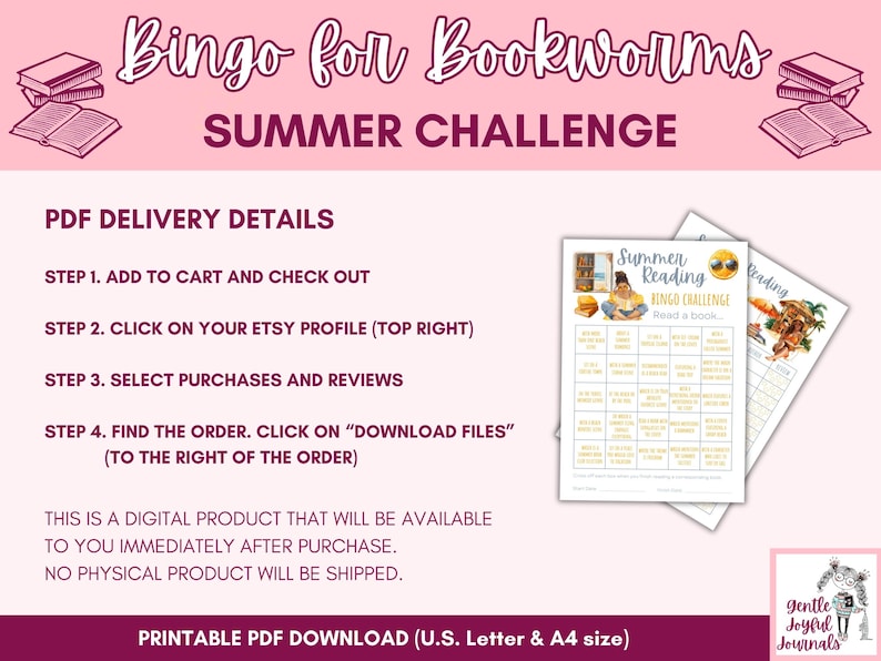 Summer Reading Bingo Challenge & Reading Log for Book Lovers TBR ...