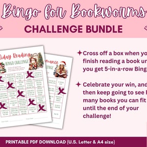 Book Bingo Bundle Fall Winter Holidays Bingo Challenge & Reading Logs ...