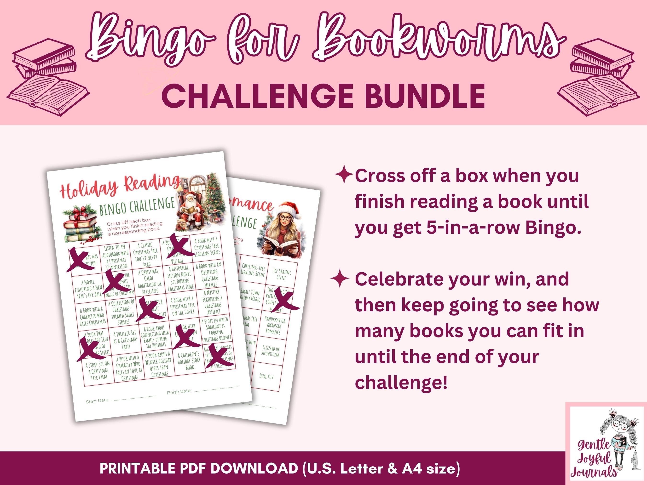 Book Bingo Bundle Fall Winter Holidays Bingo Challenge & Reading Logs ...