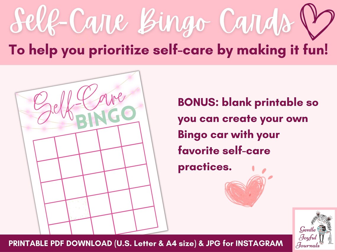 Self-care Bingo Printable PDF and Instagram Post to Share With Friends ...