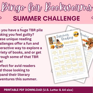 Summer Reading Bingo Challenge & Reading Log for Book Lovers TBR ...
