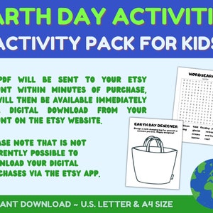 Earth Day Activity Pack Printable Download Get Kids Excited About ...