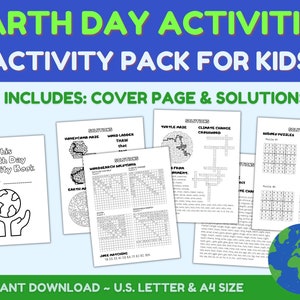 Earth Day Activity Pack Printable Download Get Kids Excited About ...