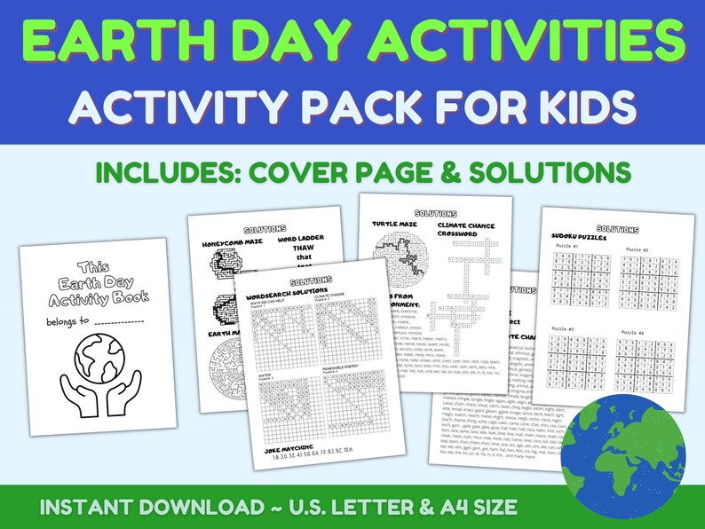 Earth Day Activity Pack Printable Download Get Kids Excited About ...