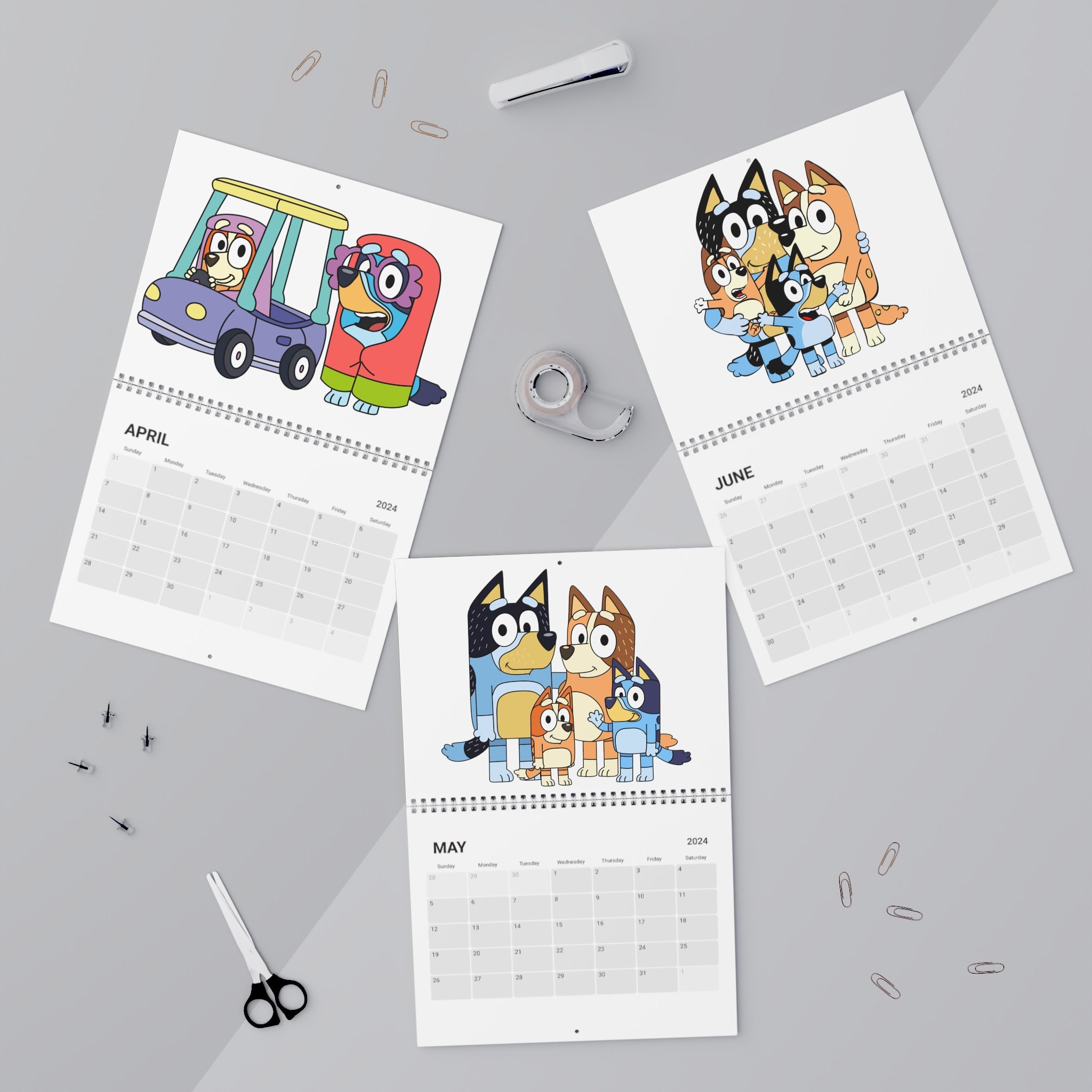 Bluey Calendar (2024) - Etsy