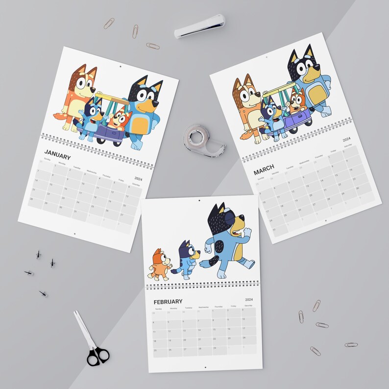 Bluey Calendar (2024) - Etsy