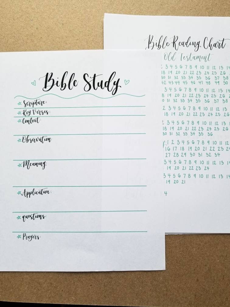 Bible Study Bundle Pack / Bible Study Worksheets & Tracker / - Etsy