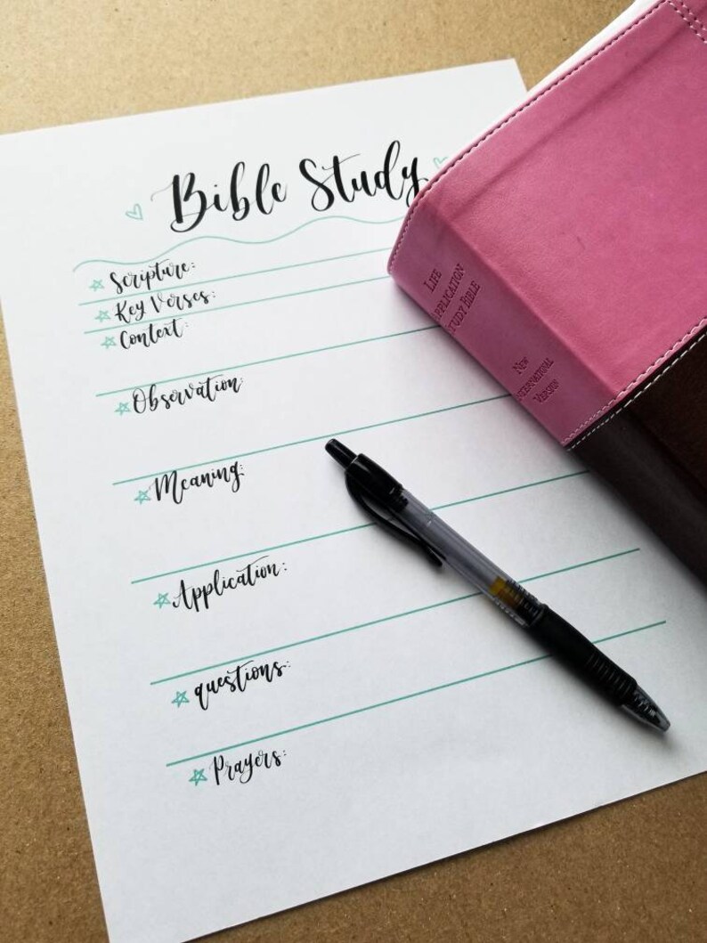 Bible Study Bundle Pack / Bible Study Worksheets & Tracker / - Etsy
