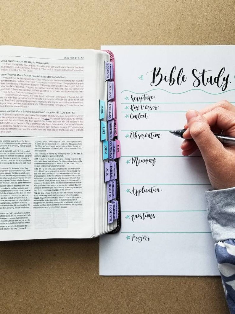 Bible Study Bundle Pack / Bible Study Worksheets & Tracker / - Etsy
