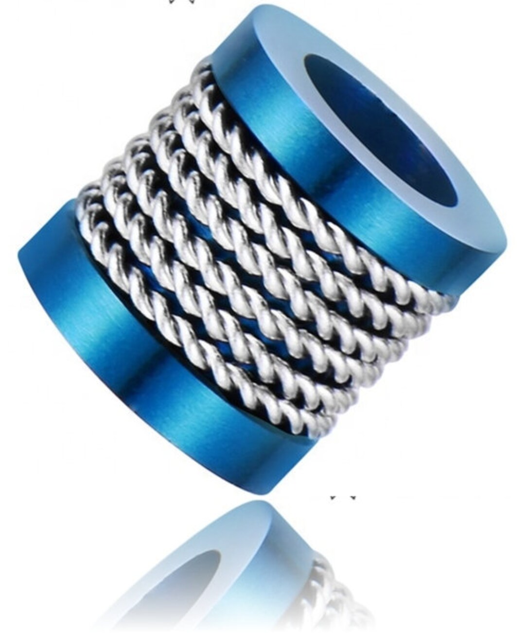 Beads, Beard Beads, Stainless Steel DIY Metal Large Hole 6 Mm Design ...