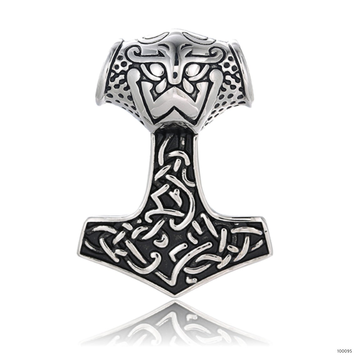 Thor Hammer Pendant Royal Chain Byzantine Stainless Steel | Etsy