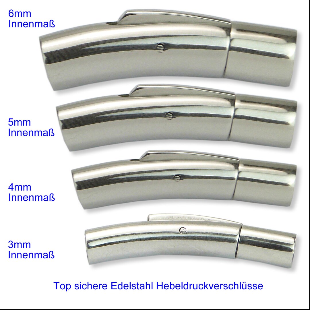 Stainless Steel Lever Pressure Clasp Ø3,4,5,6 Mm Jewelry Clasps for ...