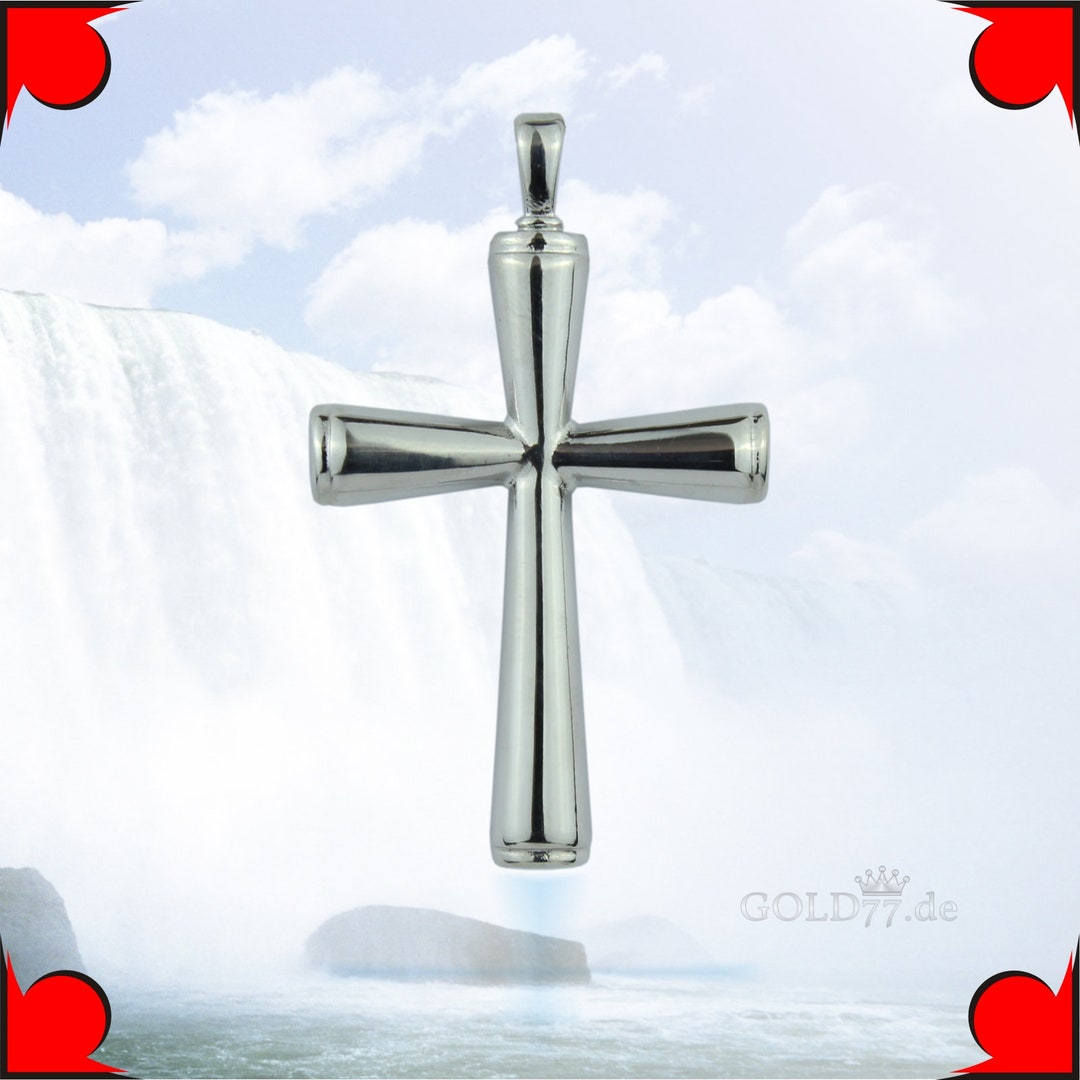 Gioielli Pendente Catena Pendente Croce altamente lucidato in - Etsy Italia