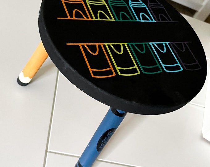 Personalized Mini School Teacher Table Stool Classroom Decor - Etsy