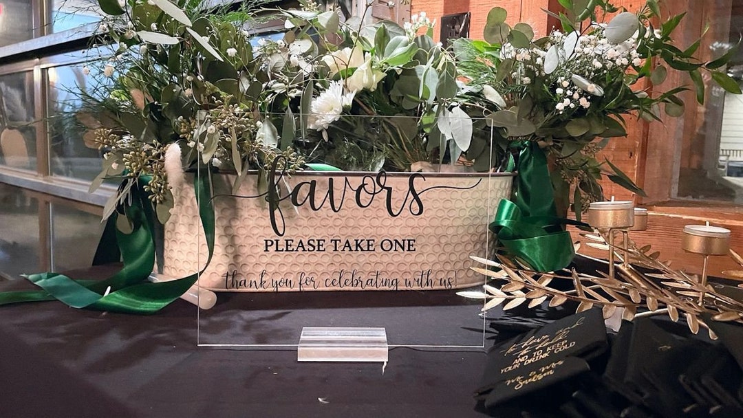 Party Favor Sign for Weddings, Showers, Reveal Party, Engagement Party ...