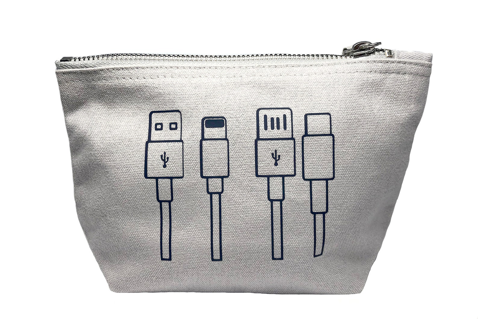 Personalised Cables Accessory Bag Small Cotton Charger | Etsy