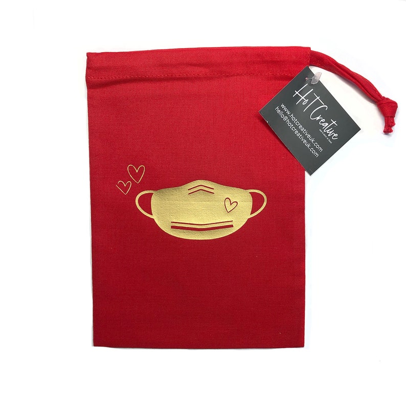 Face Mask Storage Bag / Personalised / Face Covering Bag / Mask Store ...