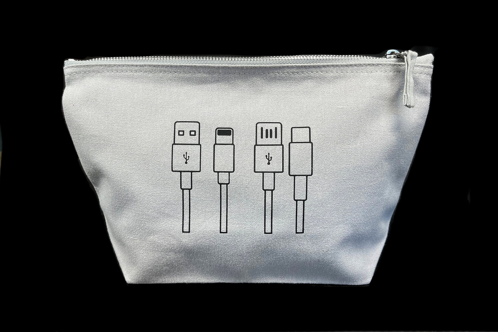 Personalised Cables Accessory Bag - Small Cotton Charger Storage ...