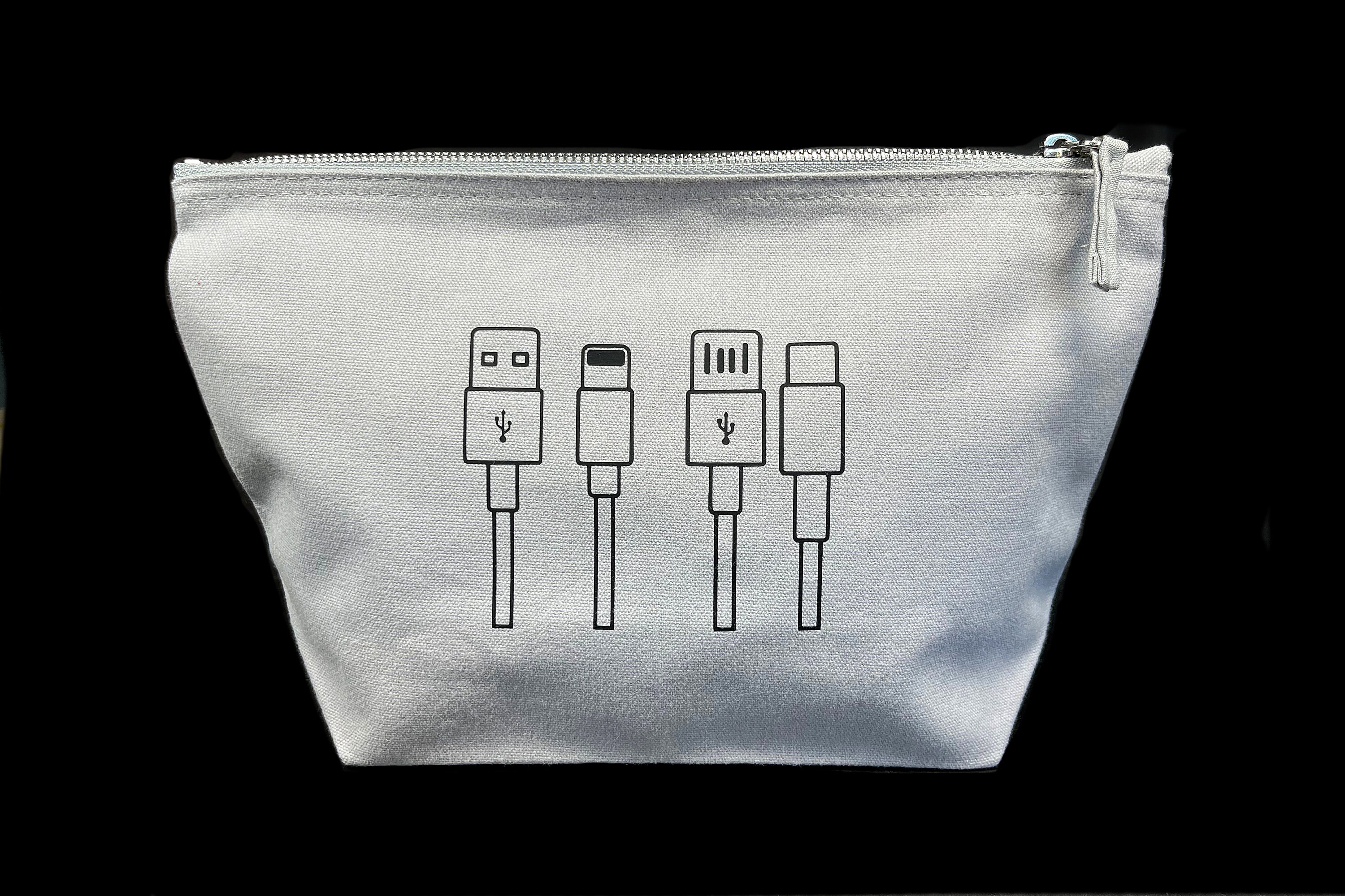 Personalised Cables Accessory Bag Small Cotton Charger - Etsy