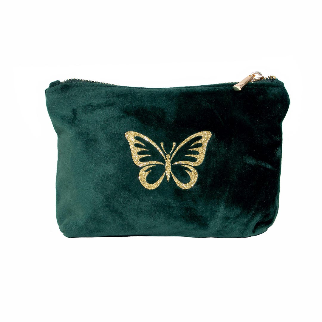Custom Velvet Make up Bag Personalised Cosmetic Organiser, Bridesmaid ...