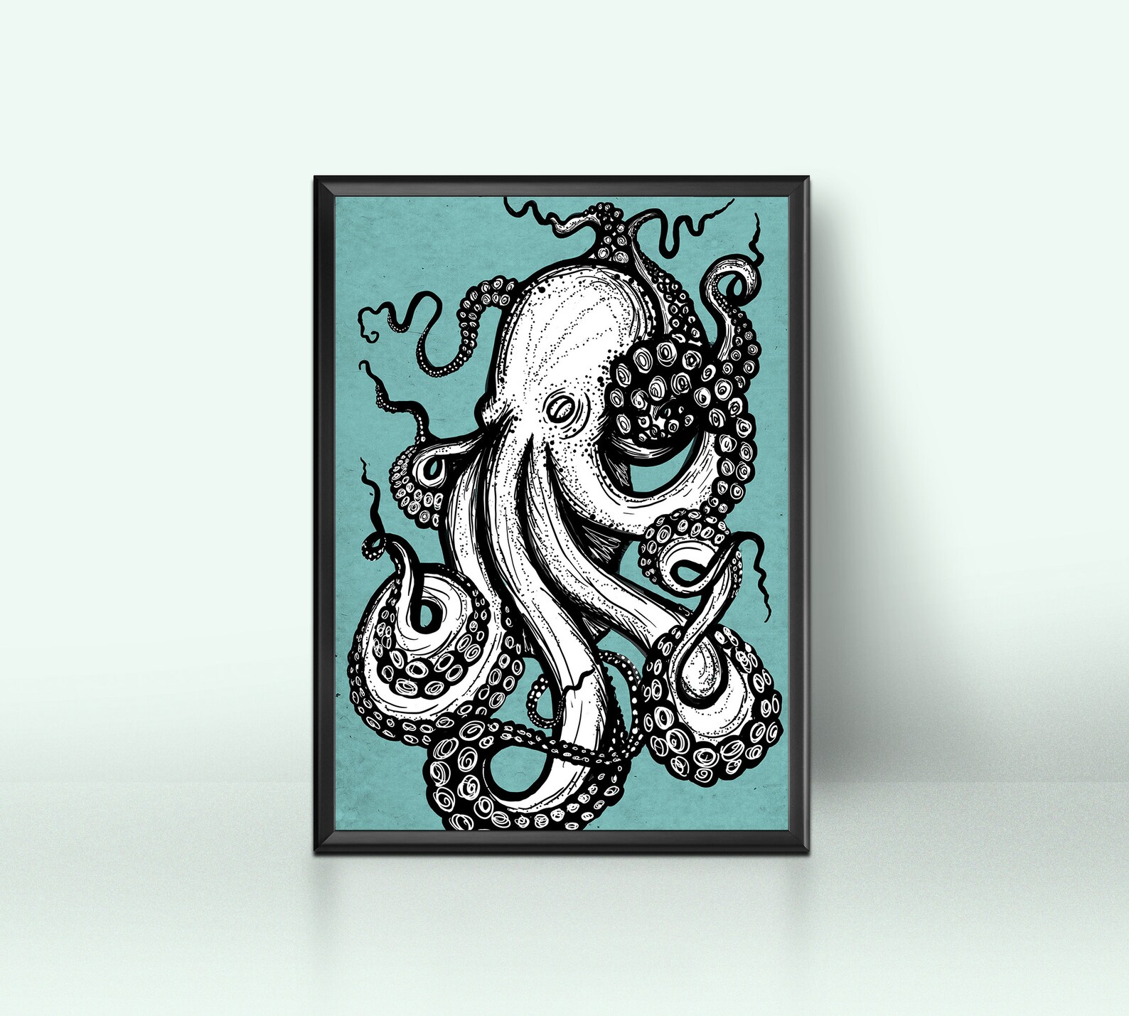 Hand-drawn Octopus Print - Etsy