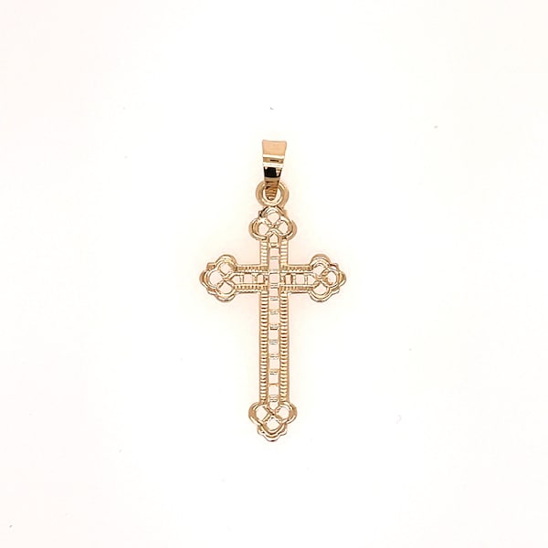 Mens Gold Budded Orthodox Cross - Etsy
