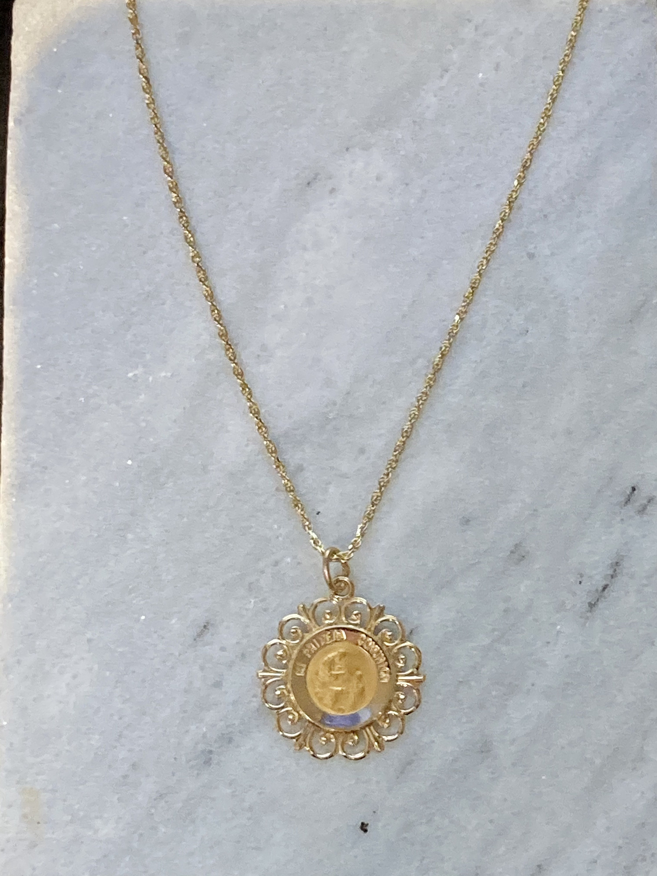 Primera Comunion First Communion 14K Yellow Gold Medallion | Etsy