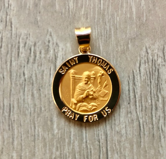 Custom St Thomas Necklace Saint Medallion Includes Custom - Etsy
