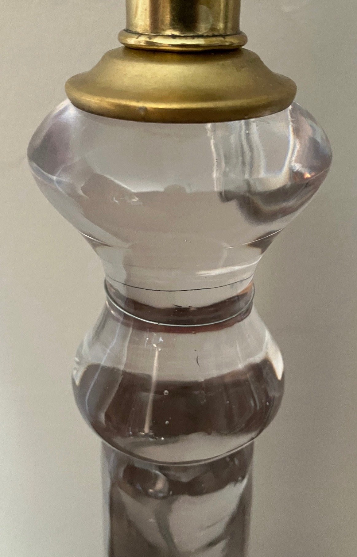 Solid Glass Footed Colonial Column Table Lamp - Etsy