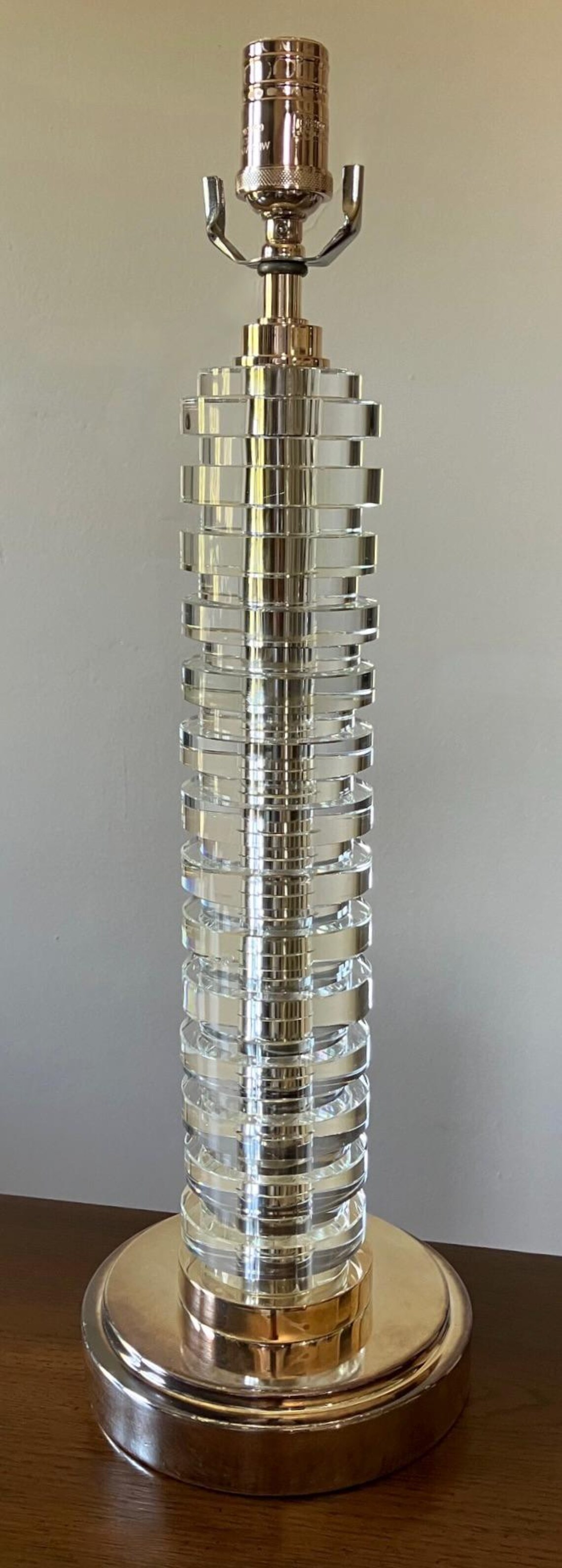 Stacked Crystal Disk Table Lamps- Sold Separately 2 Available - Etsy