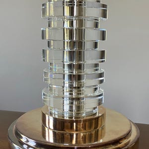 Stacked Crystal Disk Table Lamps- Sold Separately 2 Available - Etsy