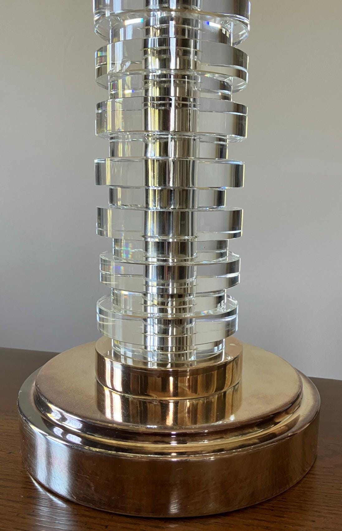 Stacked Crystal Disk Table Lamps- Sold Separately 2 Available - Etsy