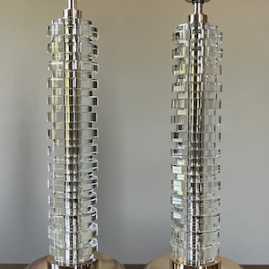 Stacked Crystal Disk Table Lamps- Sold Separately 2 Available - Etsy