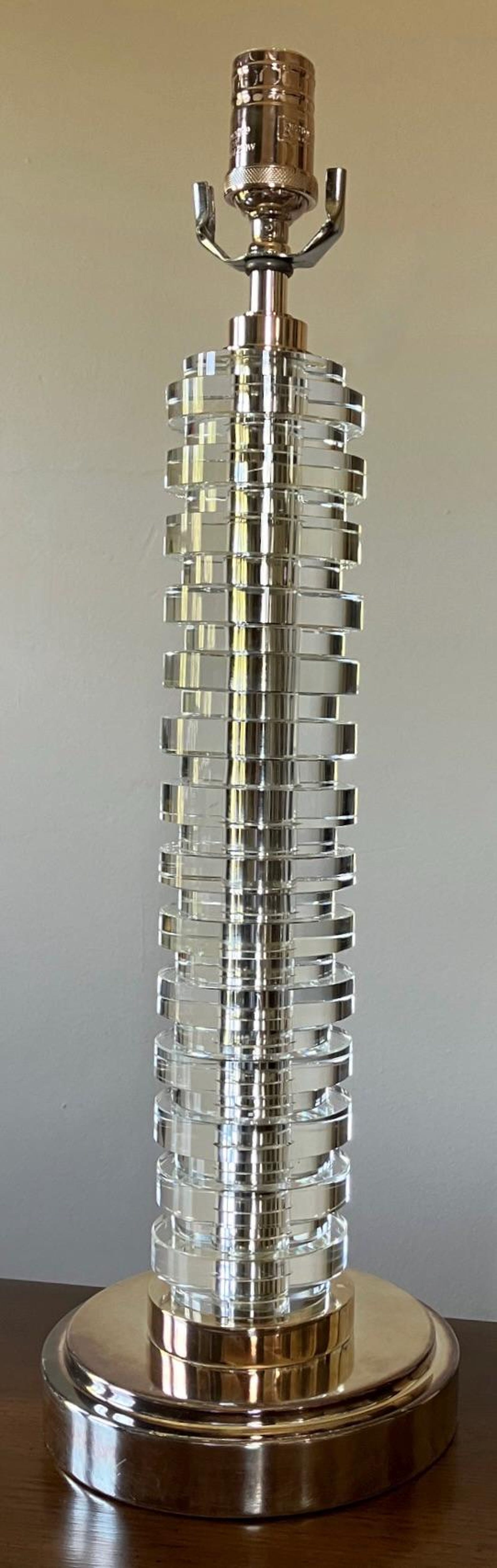 Stacked Crystal Disk Table Lamps- Sold Separately 2 Available - Etsy