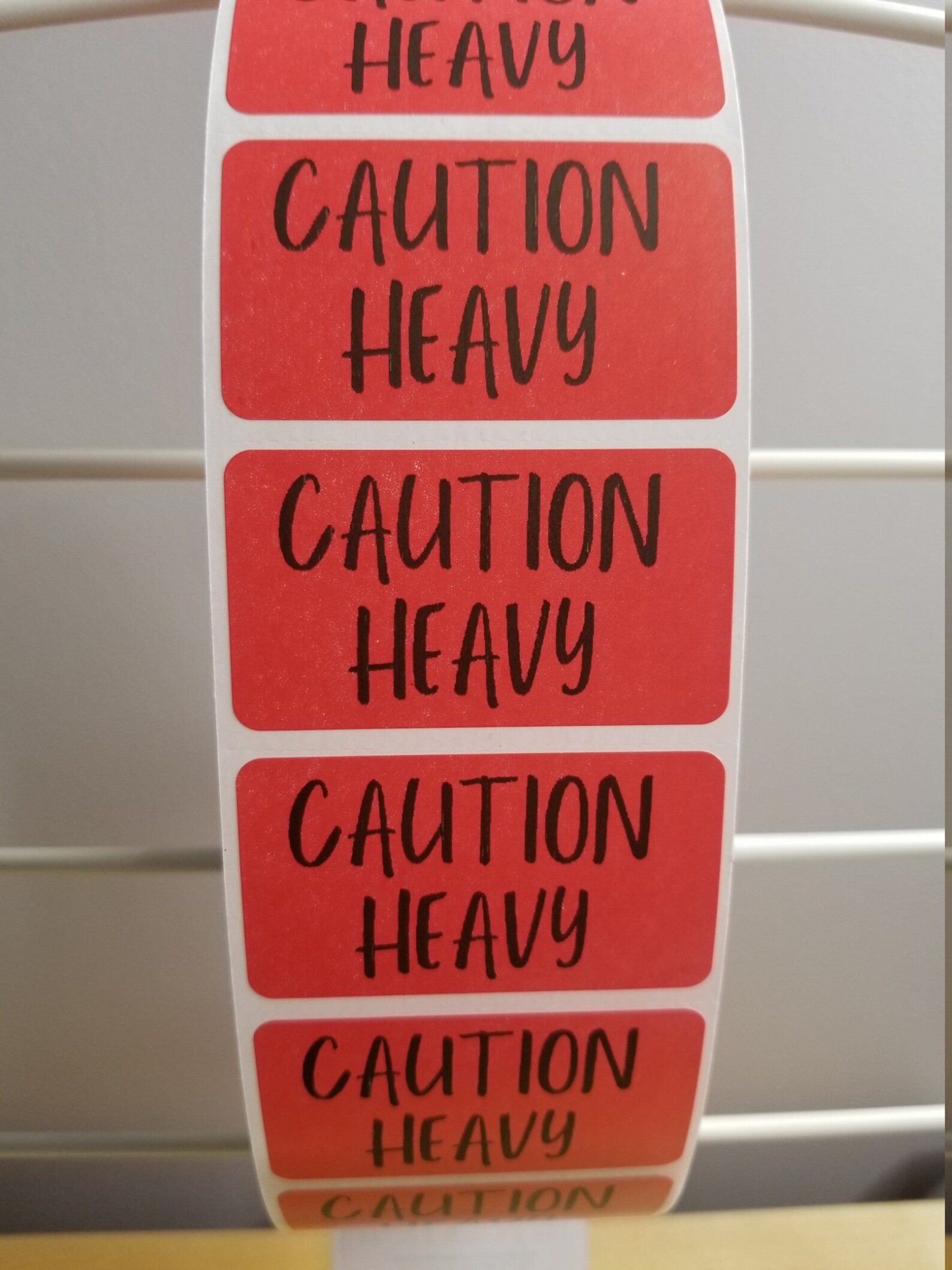 Caution Heavy Labels/ Business Labels/ Custom Labels/ Shipping - Etsy